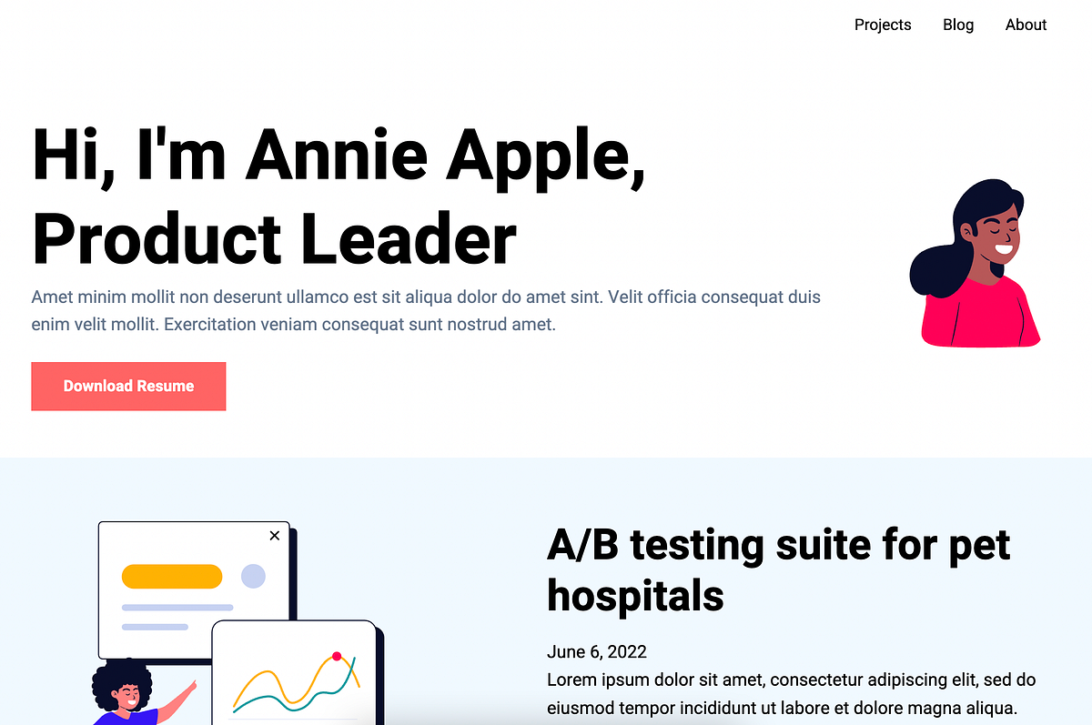 [template] Portfolio Website for Product Managers | by Lisa Orr | Medium