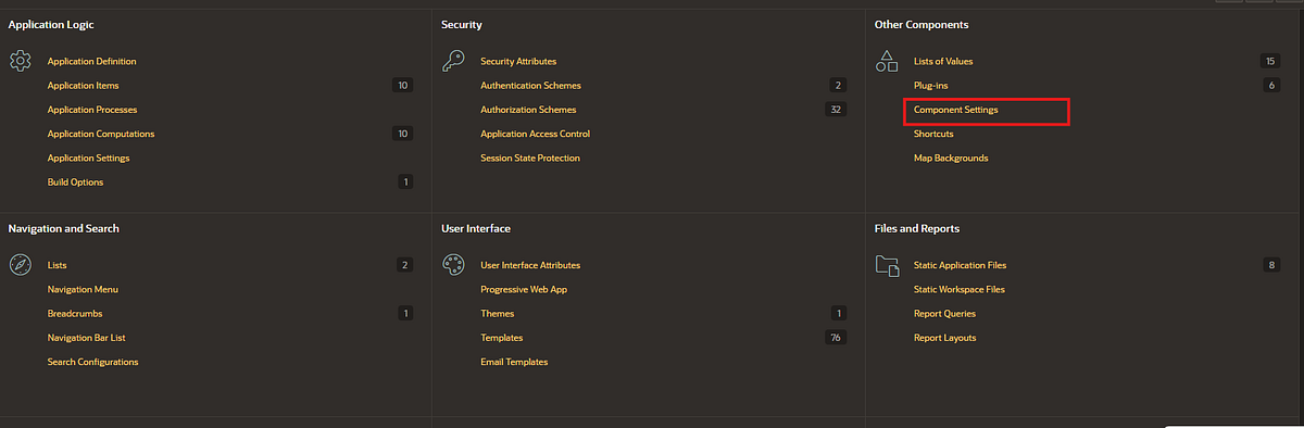 Managing Component Settings in Oracle Apex | by Nii Tetteh Adjirackor | Medium