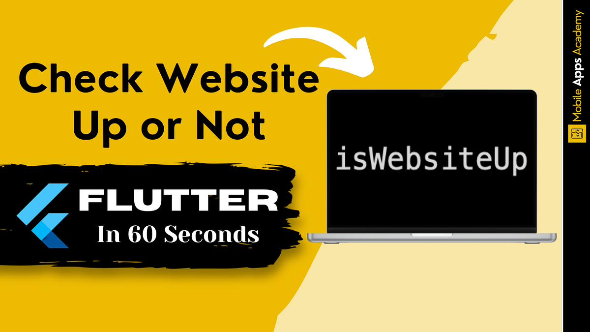 FLUTTER IN 60 SECONDS — Check if the Website is Up or Down, #11 - App Development Academy
