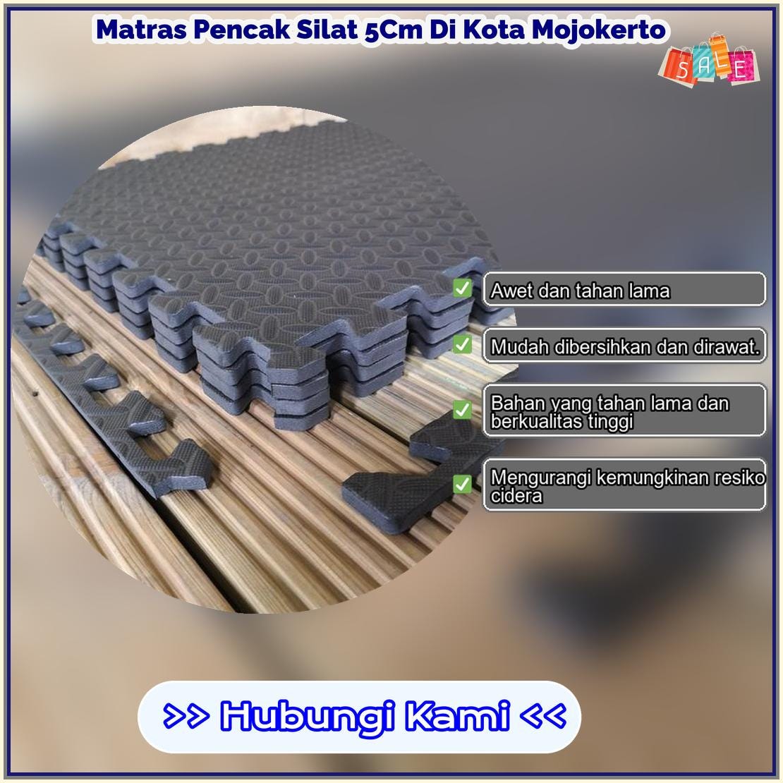 Matras Pencak Silat 5Cm Di Kota Mojokerto - Matras Puzzle Tebal - Medium