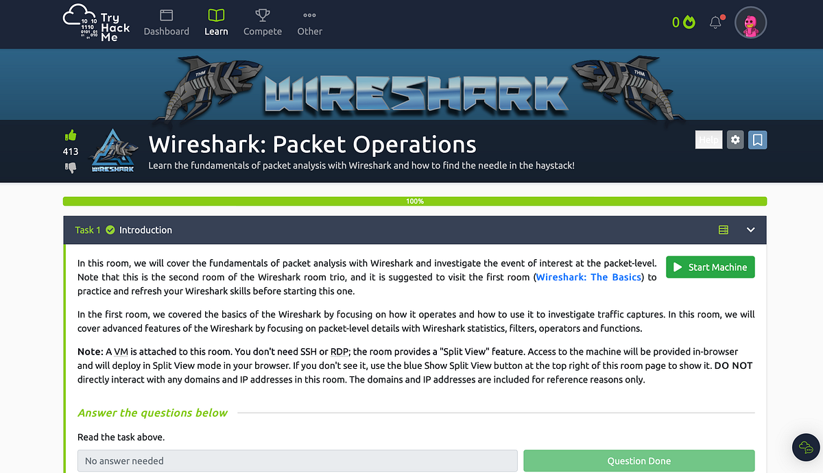 TryHackMe: Wireshark Packet Operations | by "CyberGuard: Malware and Vulnerabilities Analysis ...