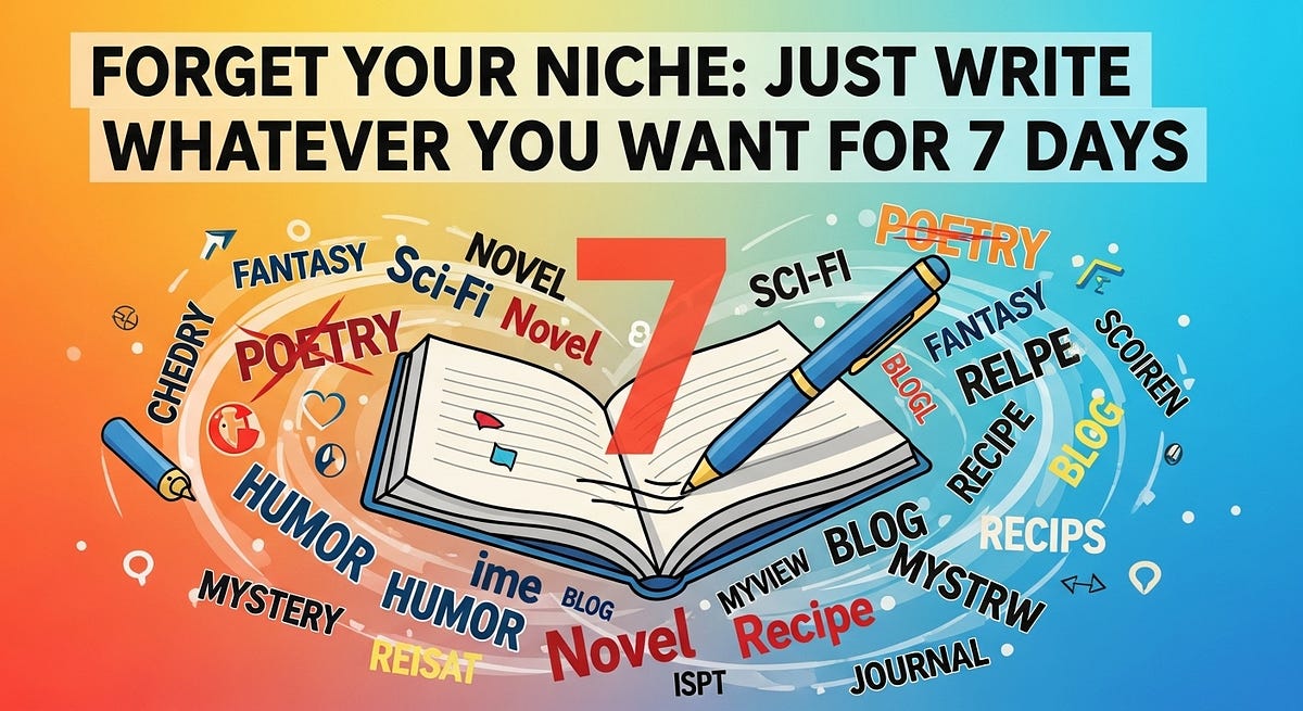 Forget Your Niche: Just Write Whatever You Want for 7 Days. | by ...