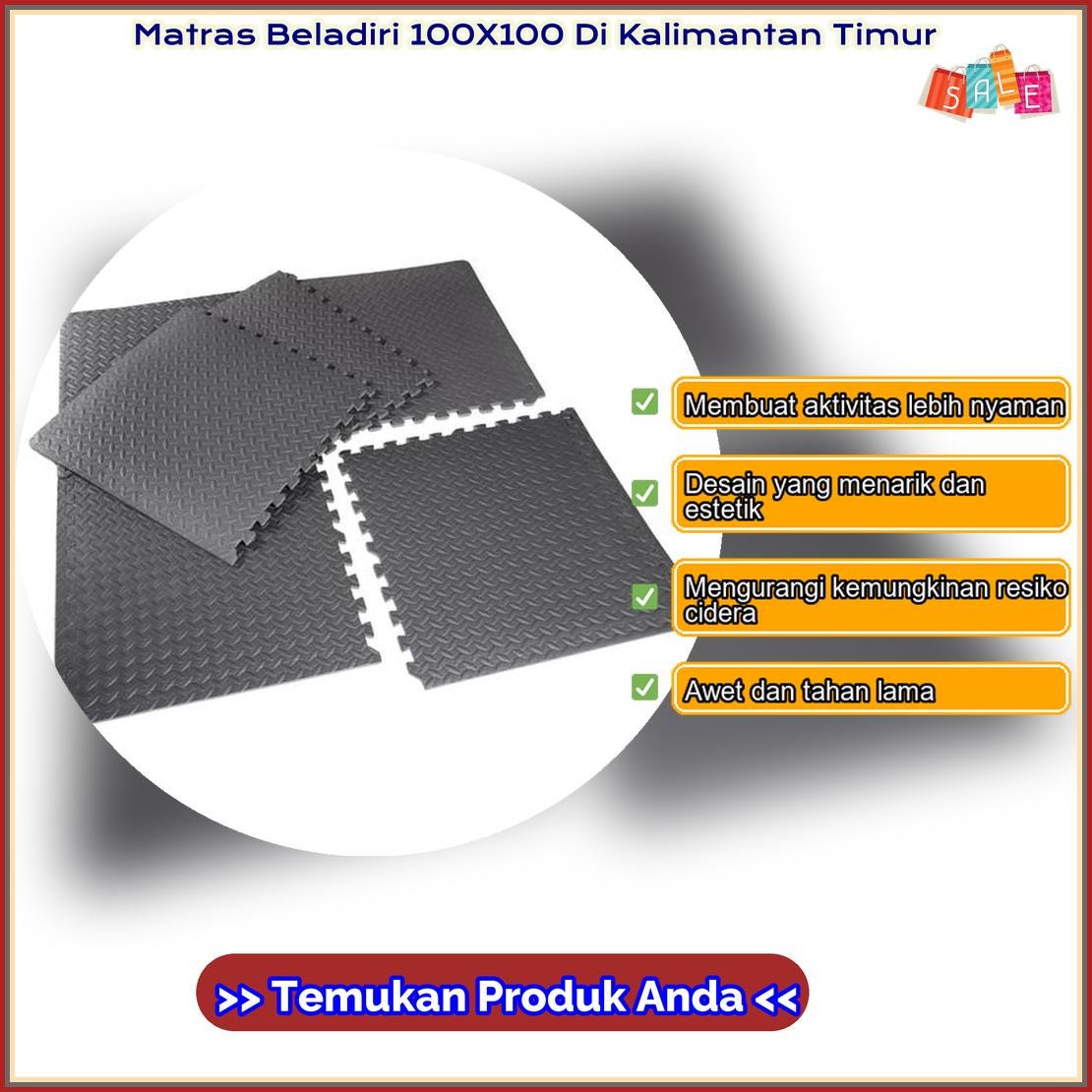 Matras Beladiri 100X100 Di Kalimantan Timur - Alat Lompat Tinggi - Medium