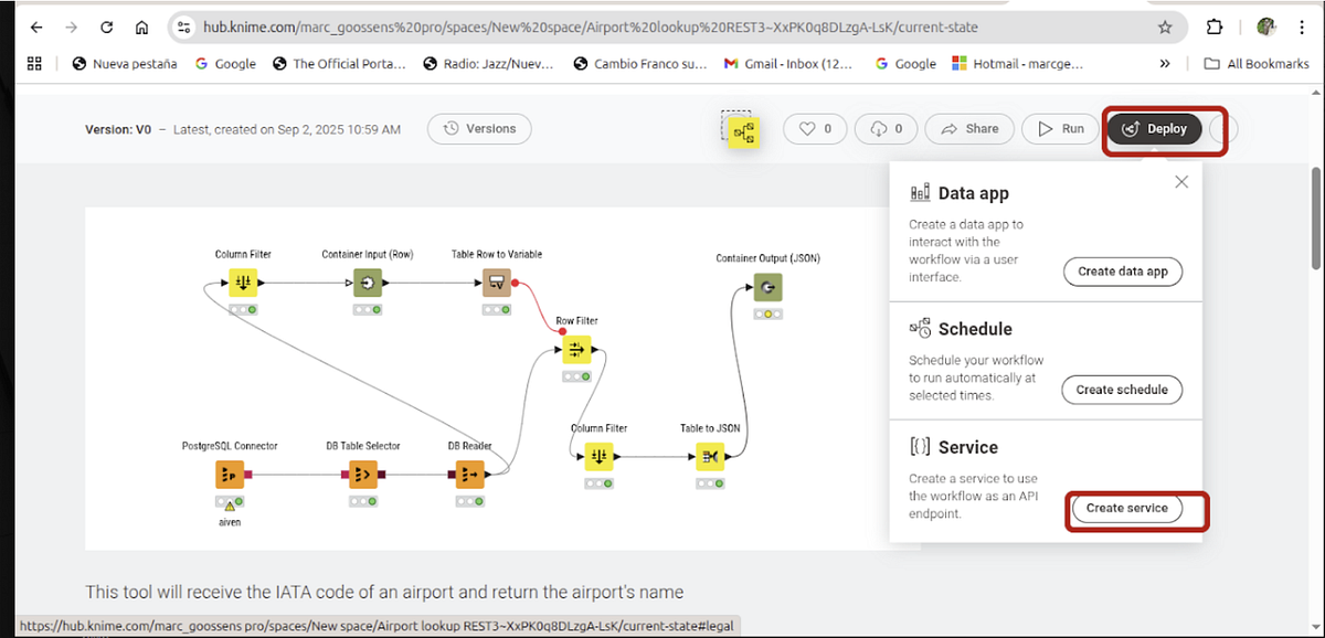 REST services with KNIME. How deploy and call a KNIME workflow as… | by Marc Goossens | Low Code ...