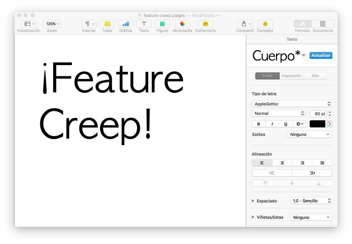 Principios Universales del Diseño: Feature creep | by José María Campaña | Medium