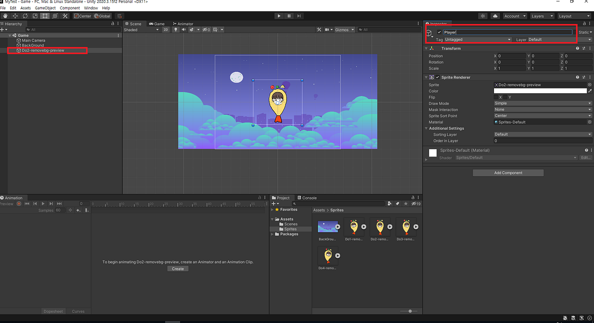 Unity 2D Game Tutorial_2_. Scripts 폴더를 만들어야 하는데…Sprite 라고 잘못… | by ...