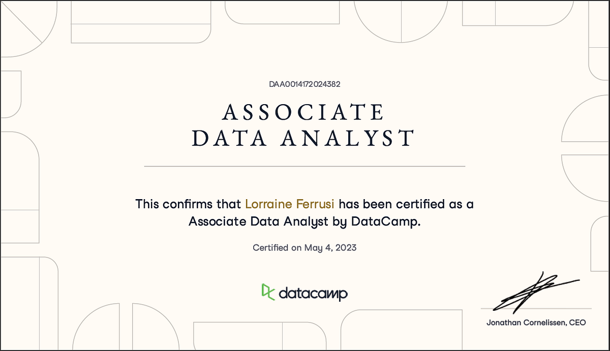 Datacamp Certification Project. It’s one thing to play around in Python ...