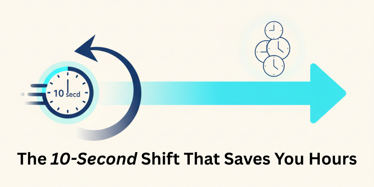 The 10-Second Shift That Saves You Hours | by The Saramatic Way | Medium