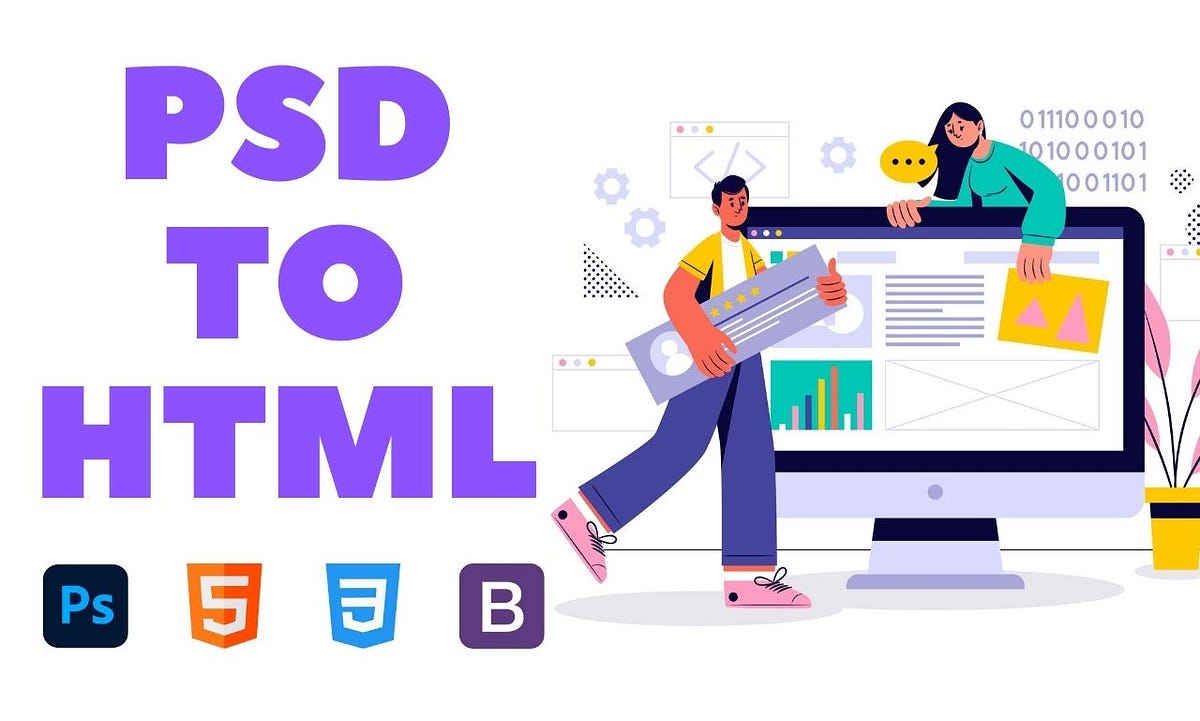 Convert PSD to HTML , covert jpg with bootstrap 5 | by Ahnaf Anan | Medium