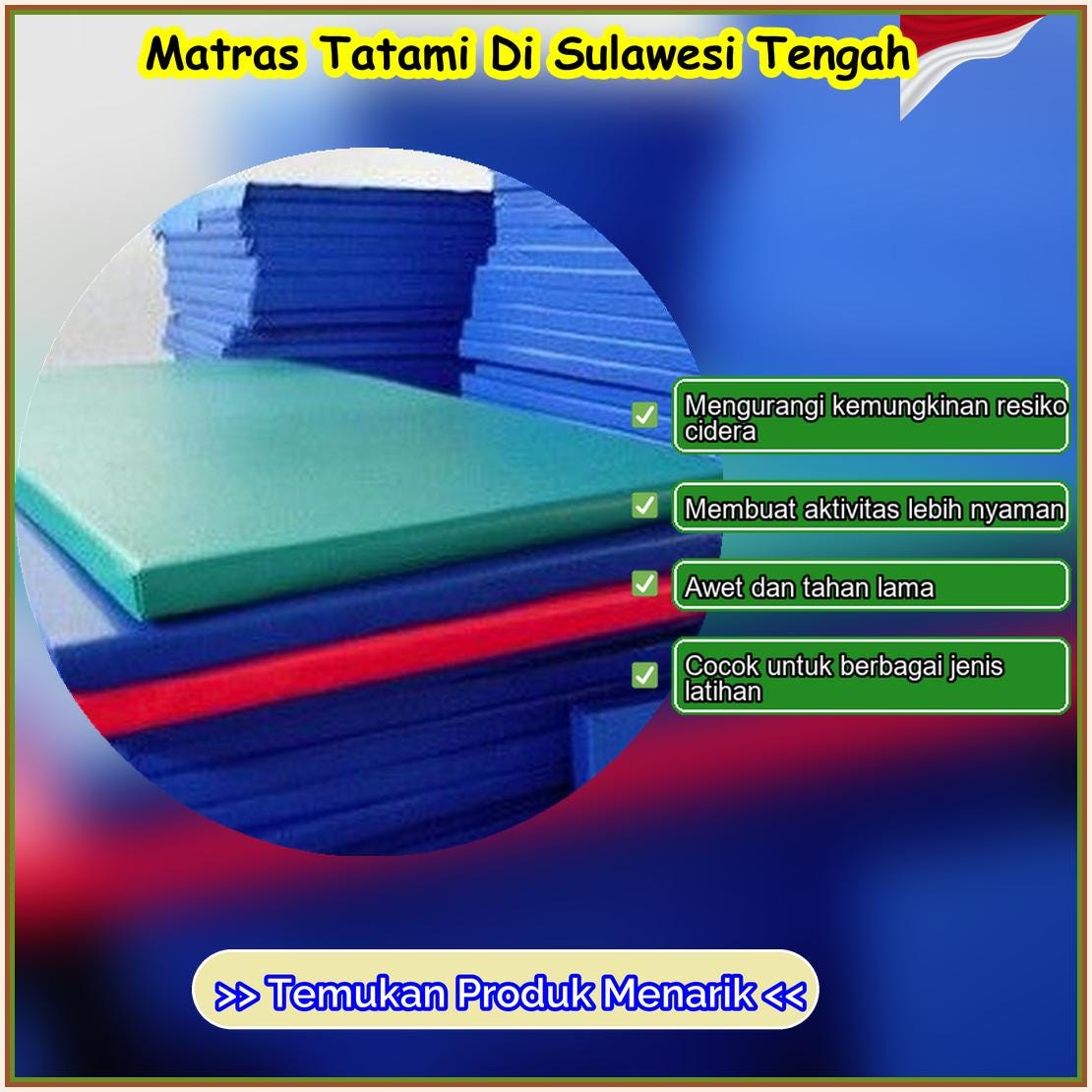 Matras Tatami Di Sulawesi Tengah - Eva Mat Tebal - Medium