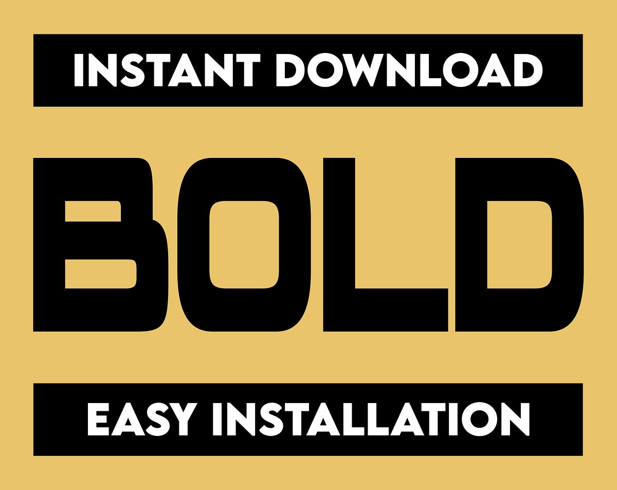 Make a Bold Statement with Our Bold Font — Perfect for Every Project ...