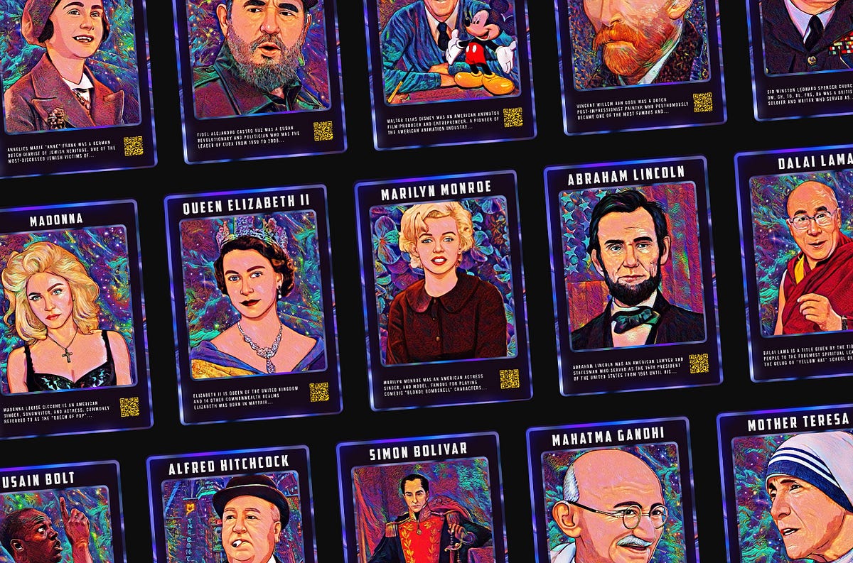 Trading cards NFT ( Top 100 celebrities ) added to Trippy card ...