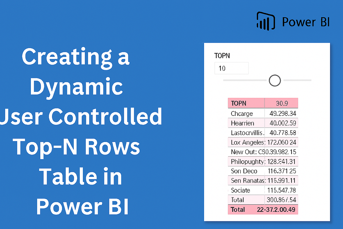 Creating a Dynamic User Controlled Top-N Rows Table in Power BI(.pbix ...