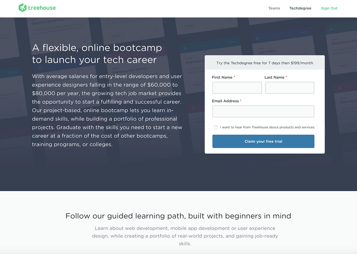 Team Treehouse Tech Degree. It is hard to find solid reviews of the ...