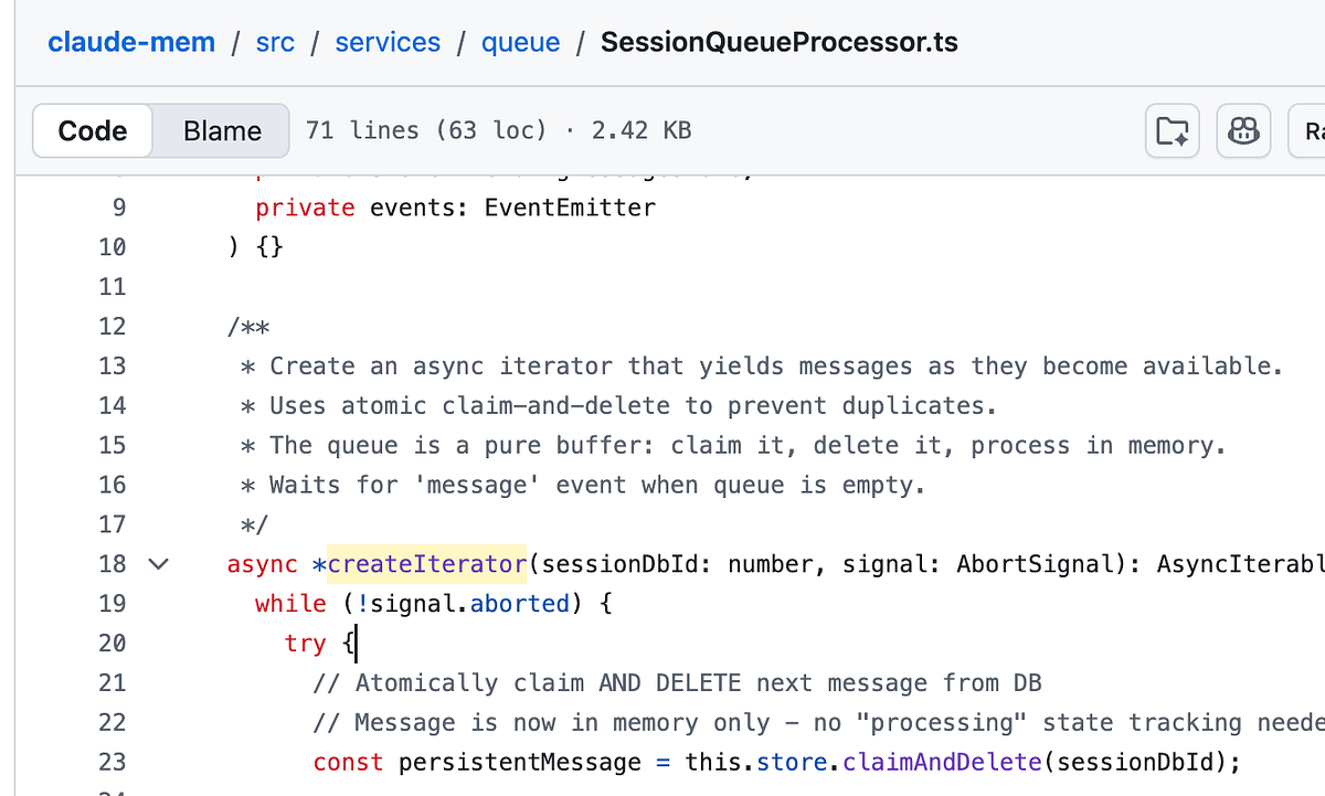 `yield` operator in Claude-Mem codebase. | by Ramu Narasinga | Jan ...