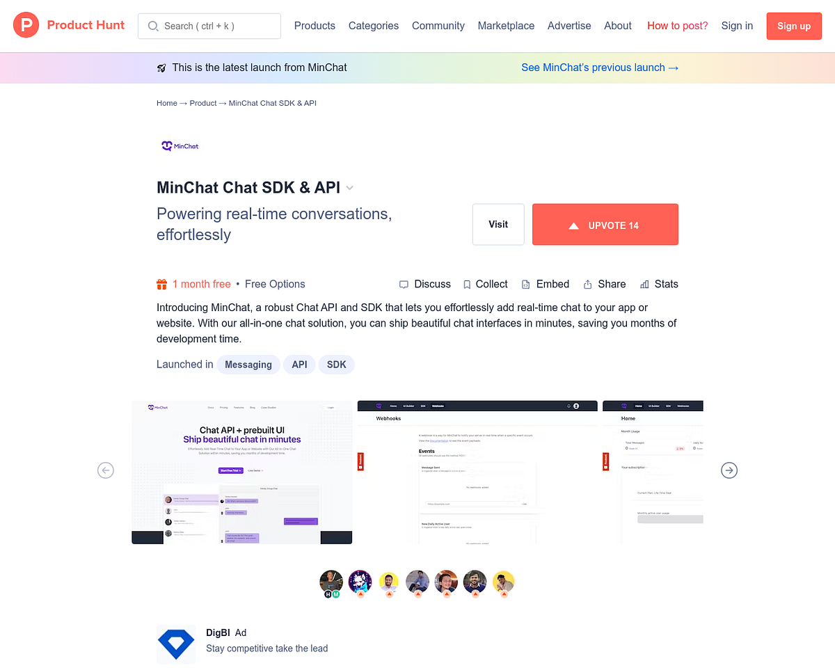 MinChat: Product Hunt Launch Update. | by Stanley | Medium