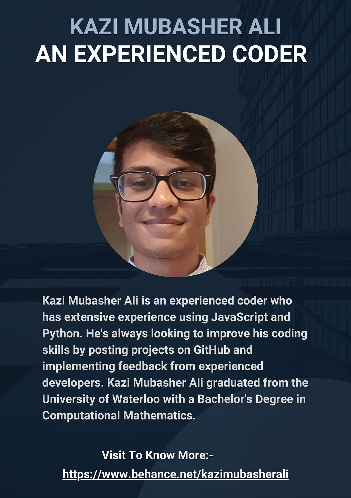 Kazi Mubasher Ali — An Experienced Coder - Kazi Mubasher Ali - Medium