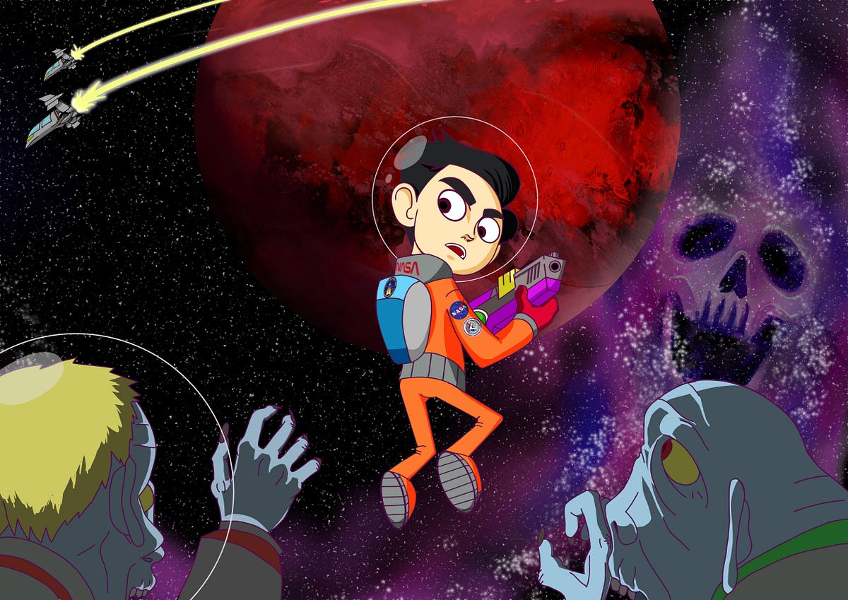 I’m obsess with space and zombies so I combined both in this ...