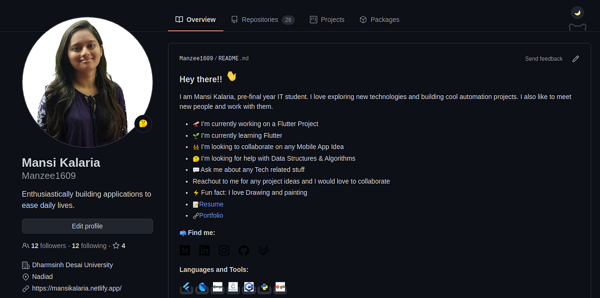 Adding a README to your Github profile | by SheTechSavant | Medium