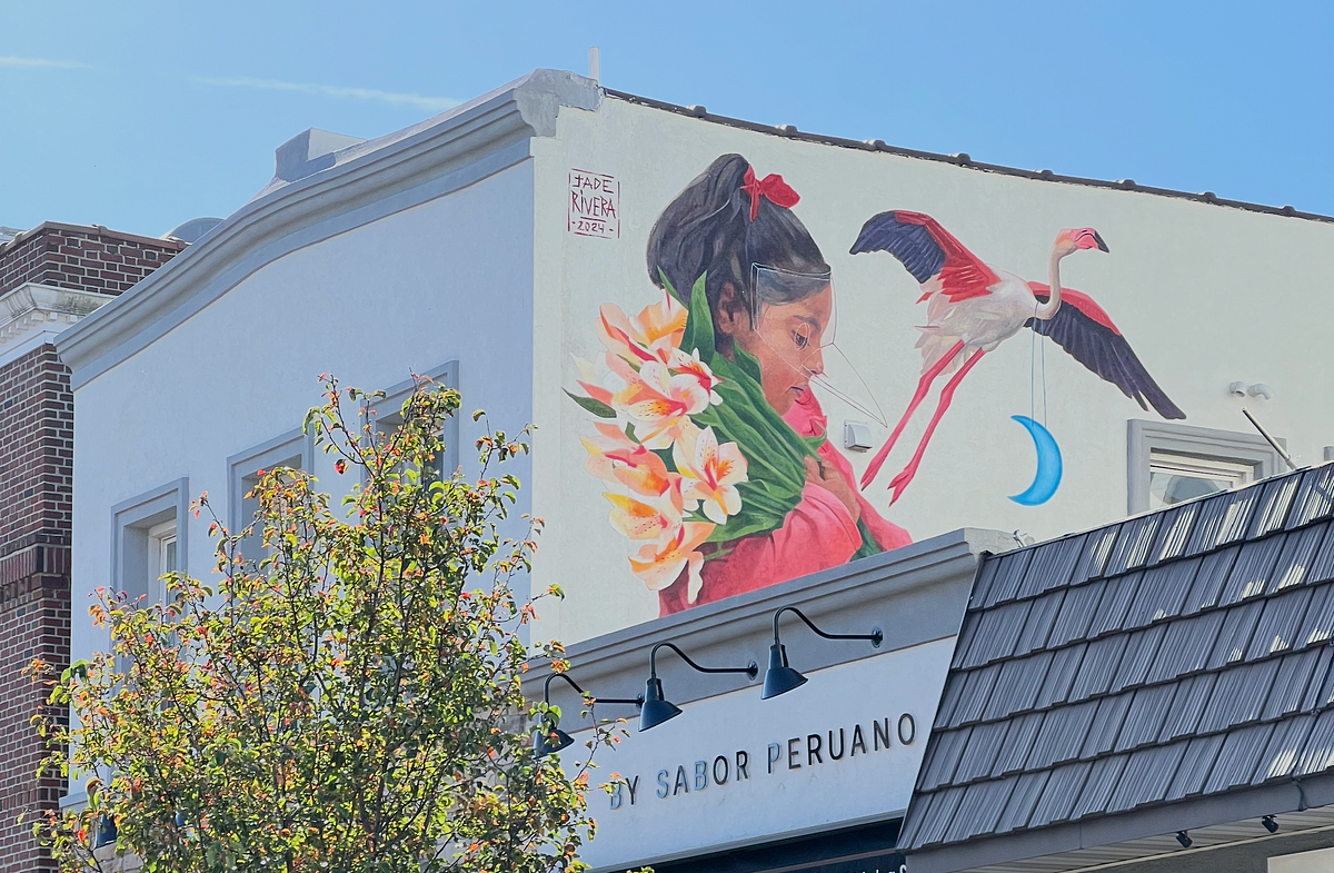 La Florista by Jade Rivera. Mural in Rahway, NJ | Medium