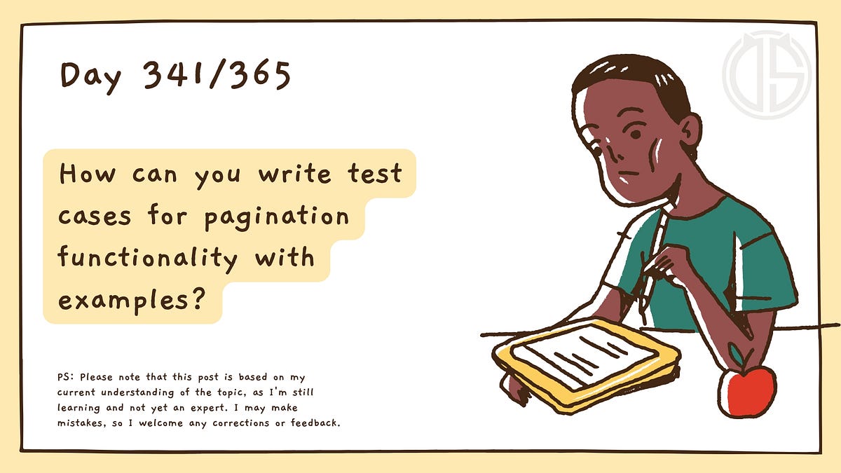 How can you write test cases for pagination functionality with examples ...