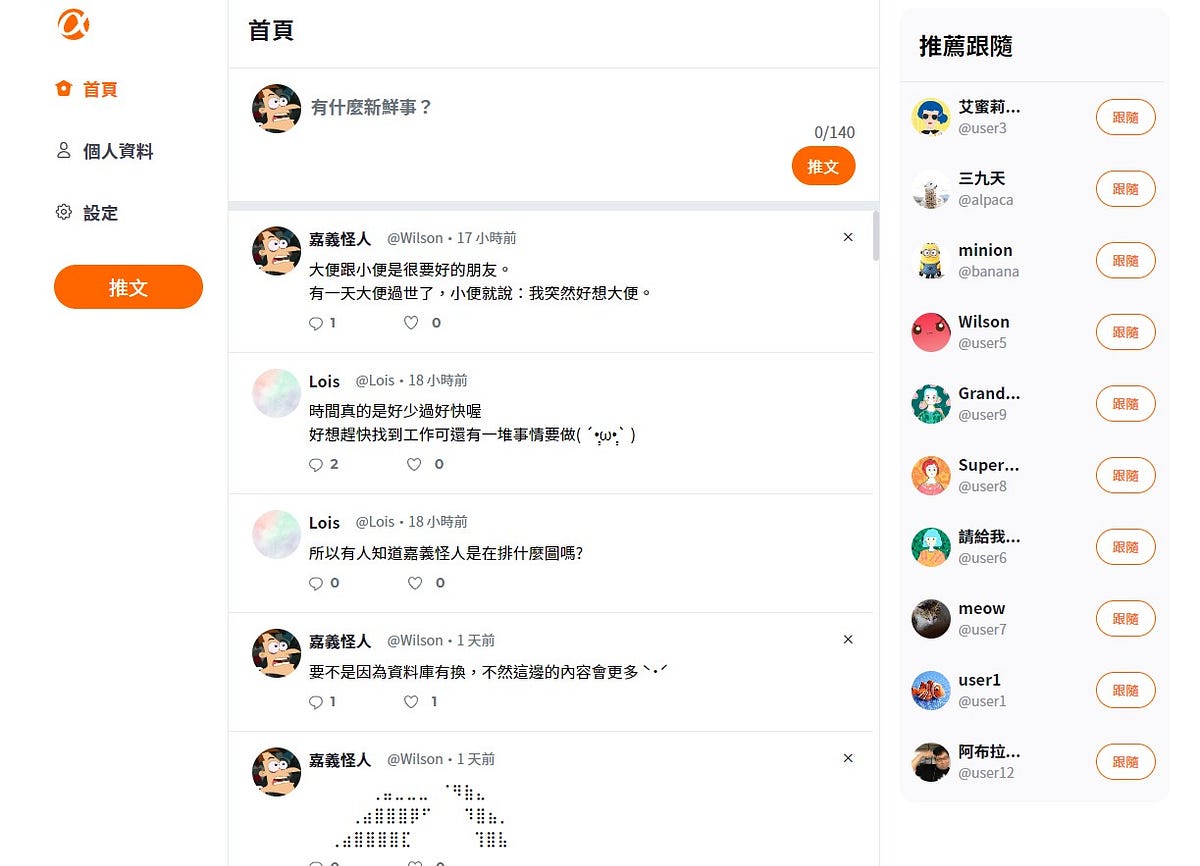 Simple Twitter | 專案後反思 - WIlson - Medium