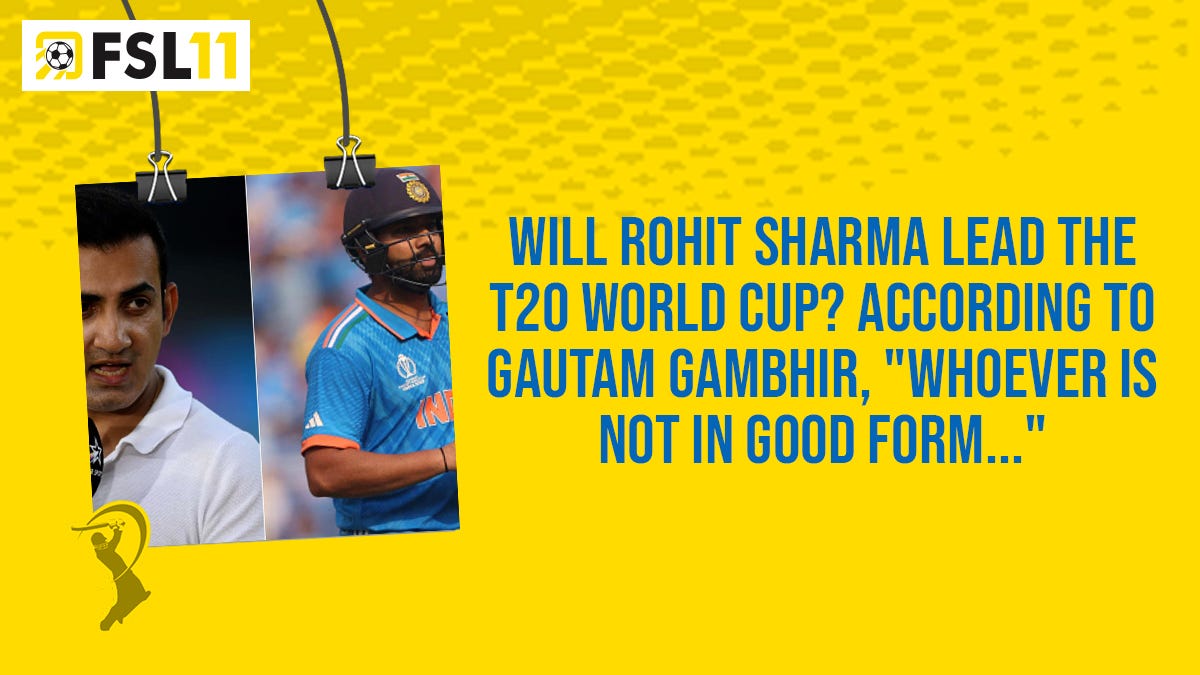 Will Rohit Sharma lead the T20 World Cup? According to Gautam Gambhir ...