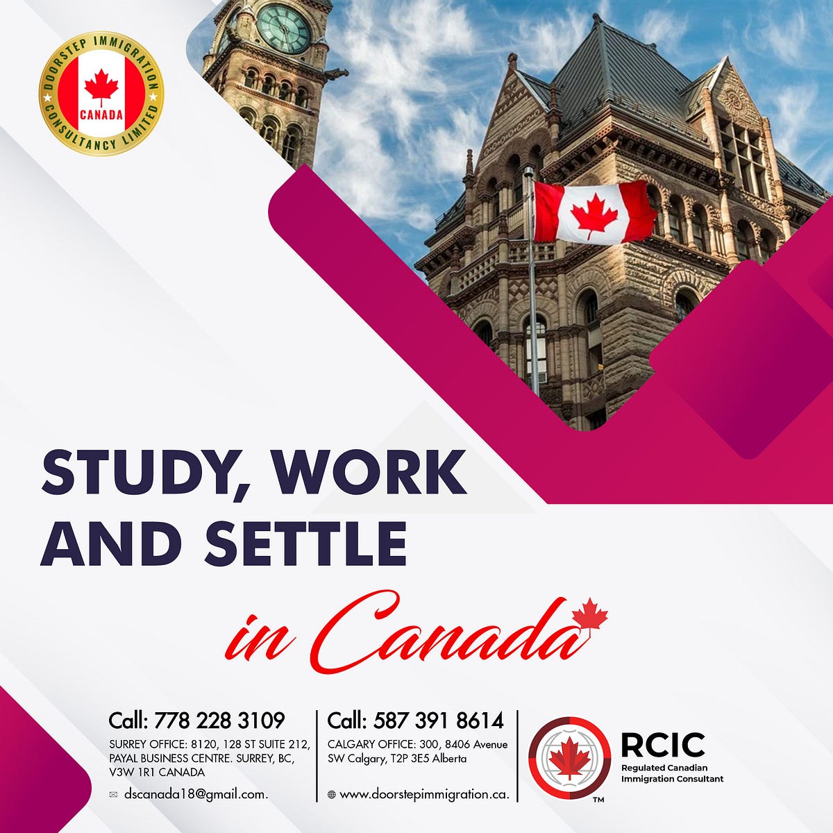 Study, Work and Settle in Canada | Doorstep Immigration | by Doorstepimmigration | Medium