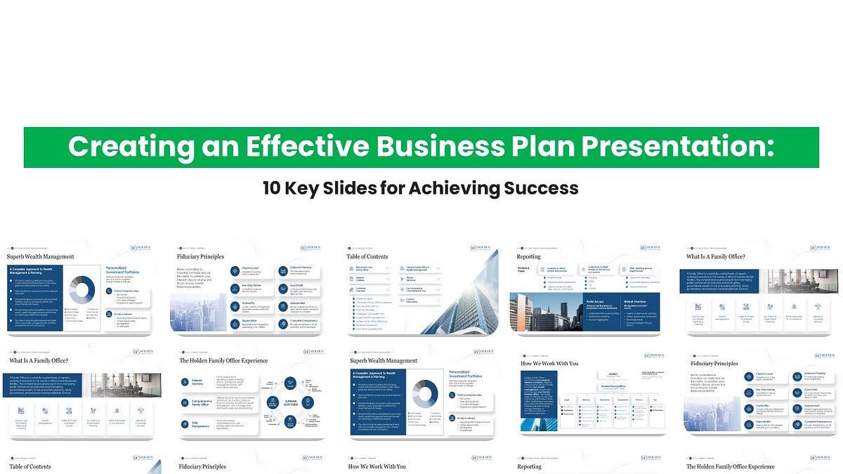Creating an Effective Business Plan Presentation: 10 Key Slides for ...