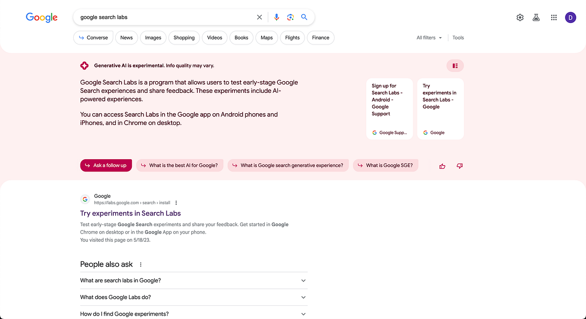 Google Search Labs: Everything You Need To Know | by Devon Nall | Medium