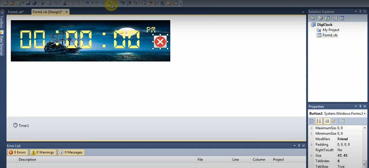 Simple Digital Clock using Visual Basic - Prabath Kavinda - Medium