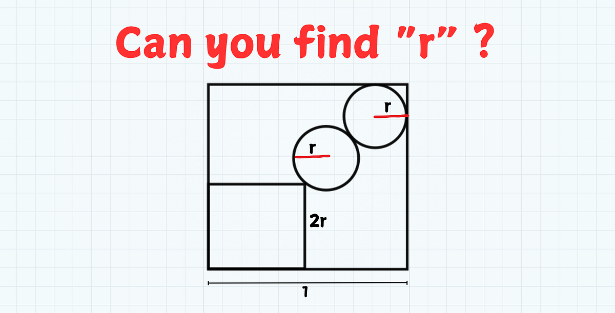 Can You Find the Radius?. A Tough Geometry Puzzle 🧩 | by Nnamdi Samuel ...