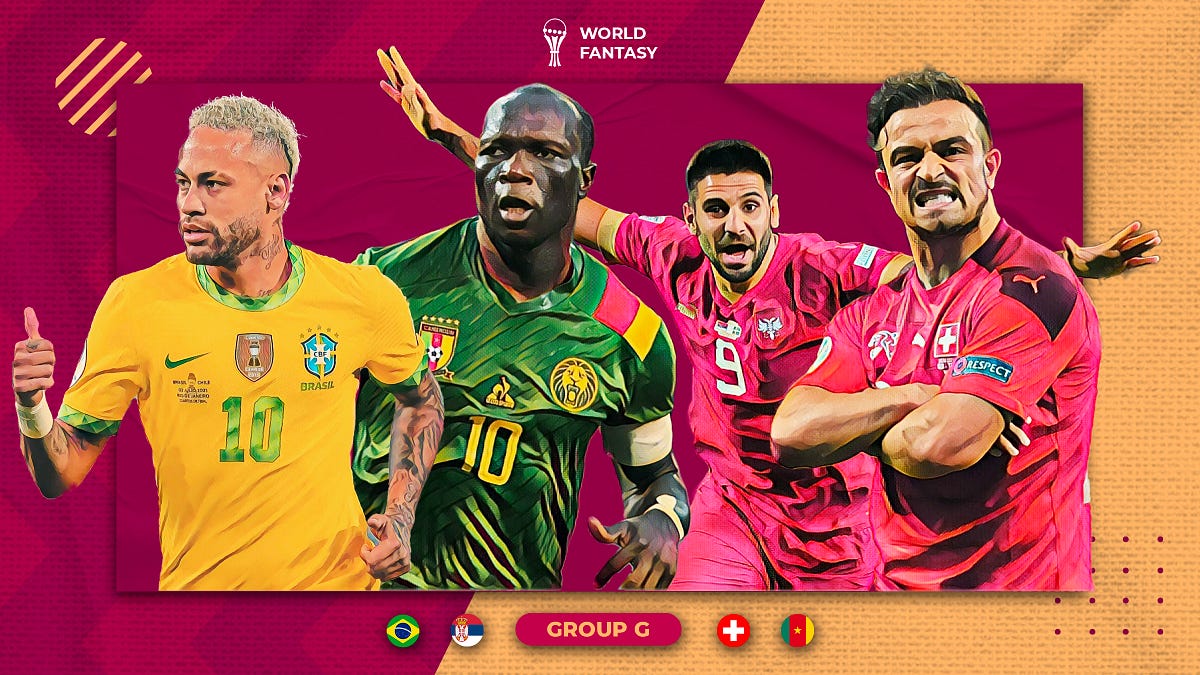 World Fantasy — Group G Preview. Brazil, favourites to win it all… | by ...