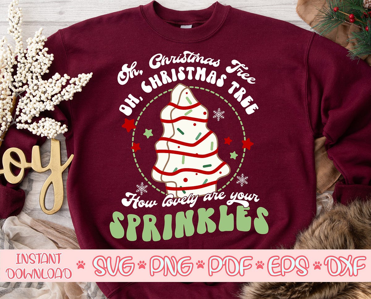 Oh Christmas Tree How Lovely Are Your Sprinkles svg, Christmas Tree ...