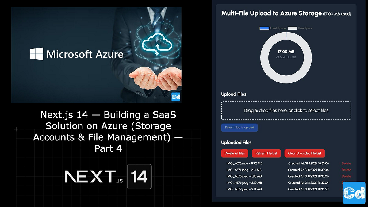 Next.js 14 — Building a SaaS Solution on Azure (Storage Accounts & File Management) — Part 4 ...