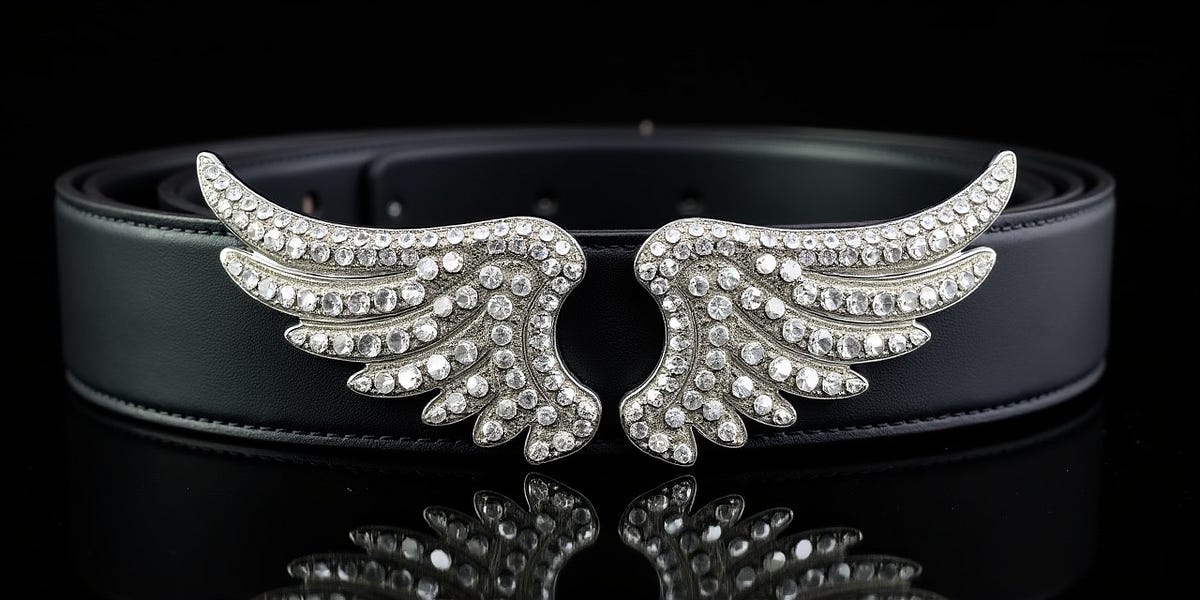 leatherAngel Wing Buckle Rhinestone Belts for Glam Style 2025 | by ...