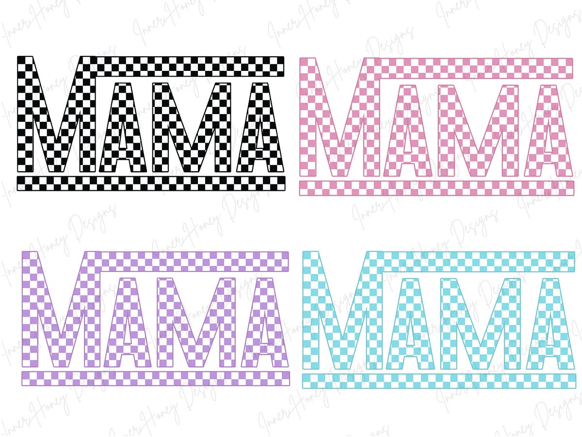 Checkered retro mama, Mama checkered, momshirt png, Momlife png design ...
