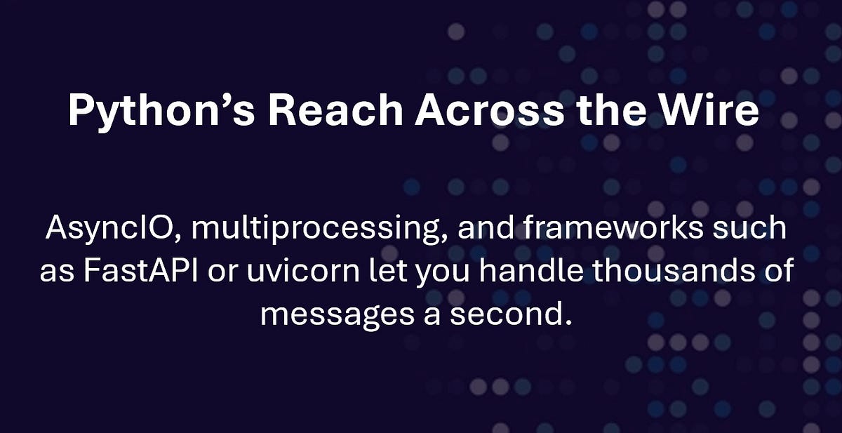 Python’s Reach Across the Wire. The strength of Python has always been ...