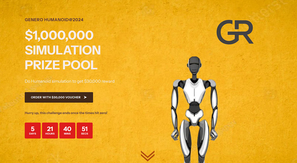 GeneRo Humanoid Simulation Challenge 2024 goes live now. | by Liz | Medium