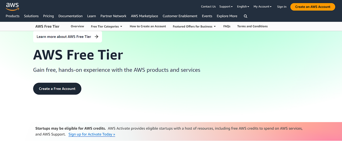 How to create free tier account in AWS? | by SOURAV SASMAL | Medium