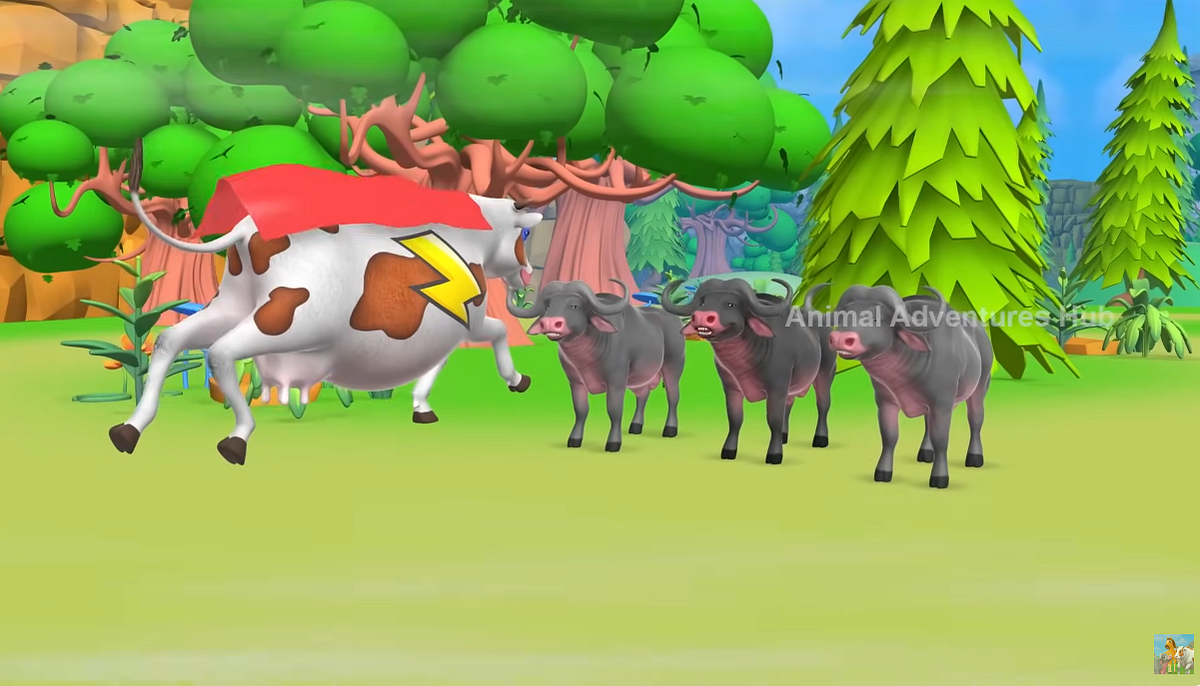 5 Buffaloes Rescue Super Cow from Wild Animals Attack | Epic Animal ...