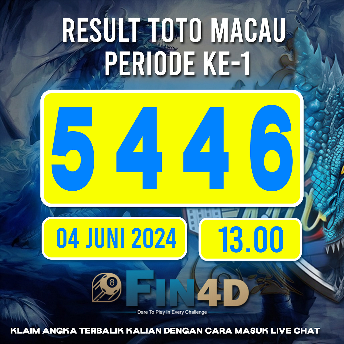 TOTO MACAU 4D PERIODE 1 TANGGAL : 04 JUNI 2024 - FIN4DHOKI - Medium