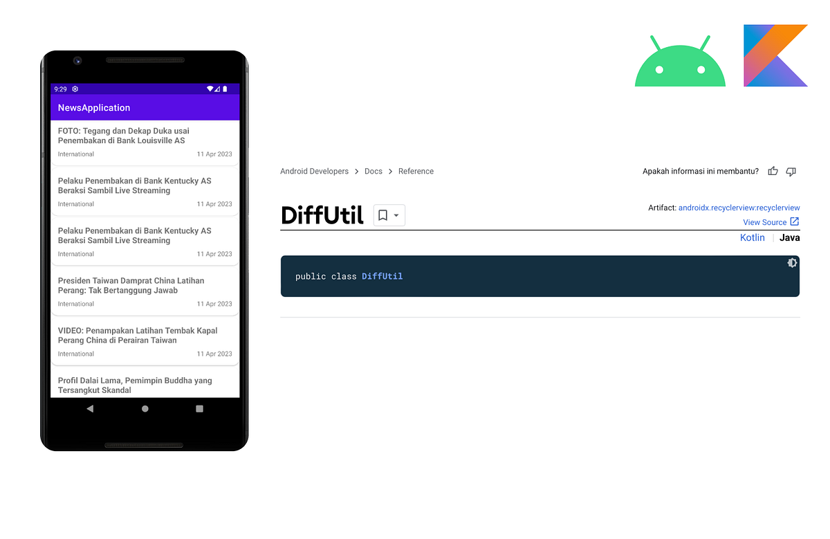 Meningkatkan Peforma Recyclerview dengan DiffUtil | by Veronica Putri Anggraini | Bootcampers ...
