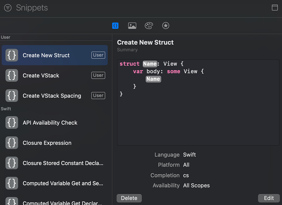 How to Create a Code Snipped in Xcode, What’re the Benefits? | by Alkin Cakiralar | Medium