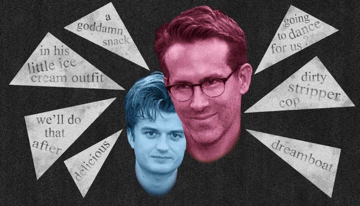 Ryan Reynolds Repeatedly Engaged in Sexually Suggestive Behavior Towards Joe Keery | by Eumonia ...
