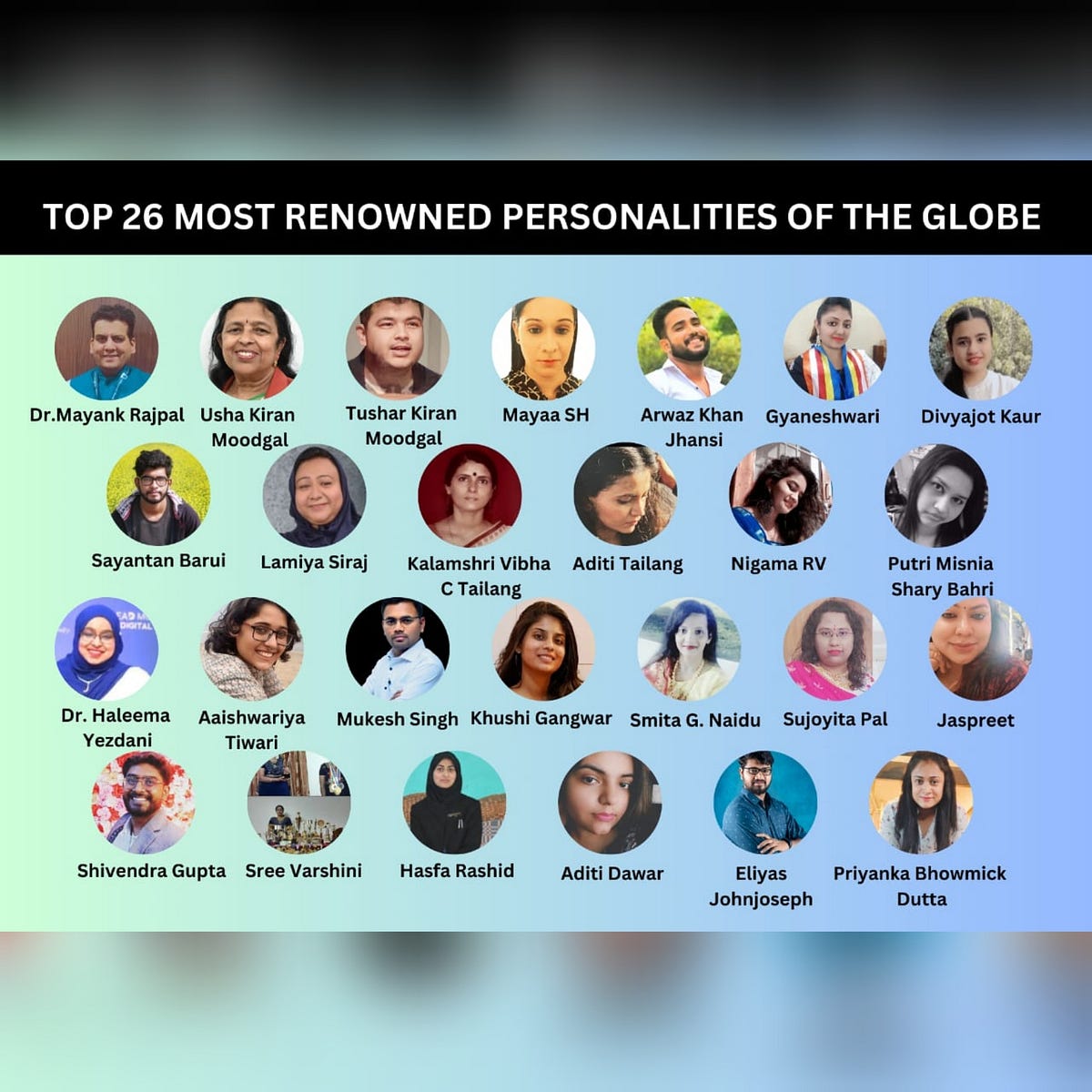 THE TOP 26 MOST RENOWNED PERSONALITIES OF THE GLOBE The Top 26 Most ...