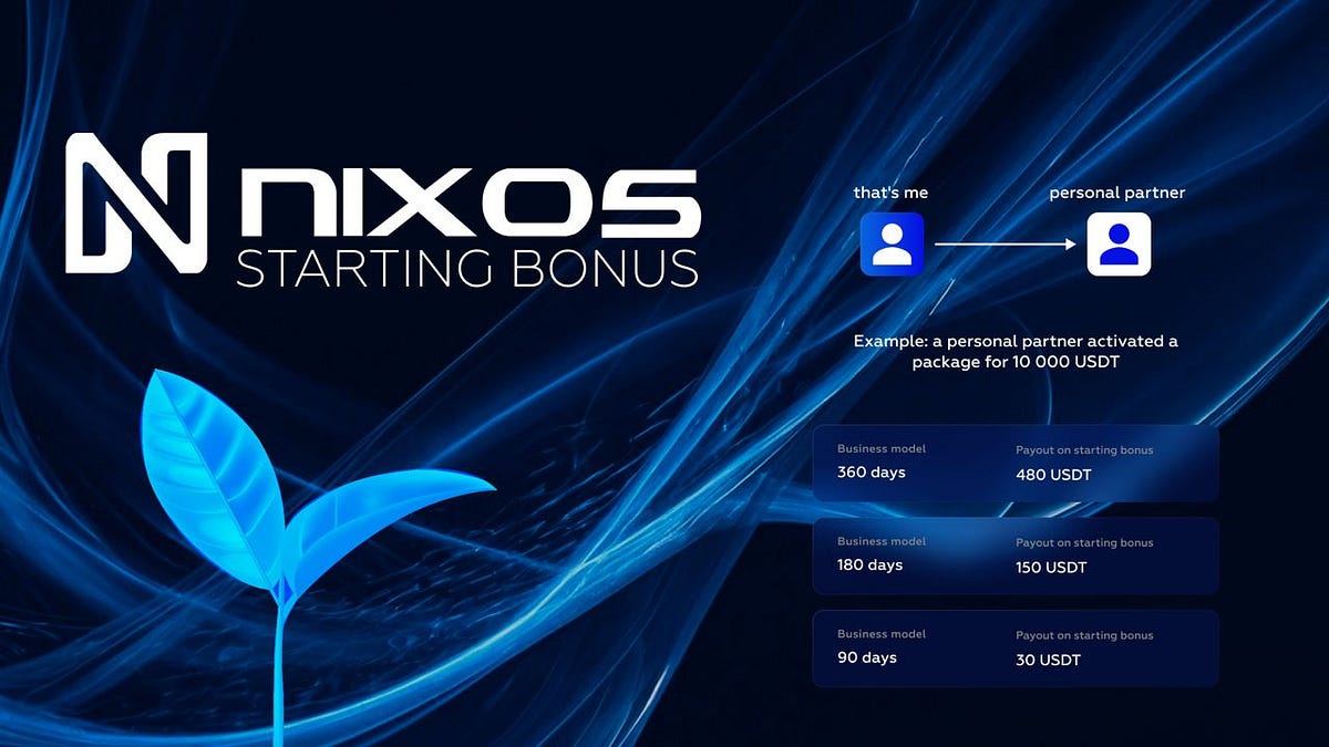 Nixos Business Model: Starting bonus - Nixos Group - Medium