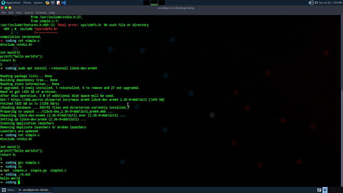 🛠️ How I Fixed fatal error: sys/cdefs.h: No such file or directory While Compiling C on Parrot ...