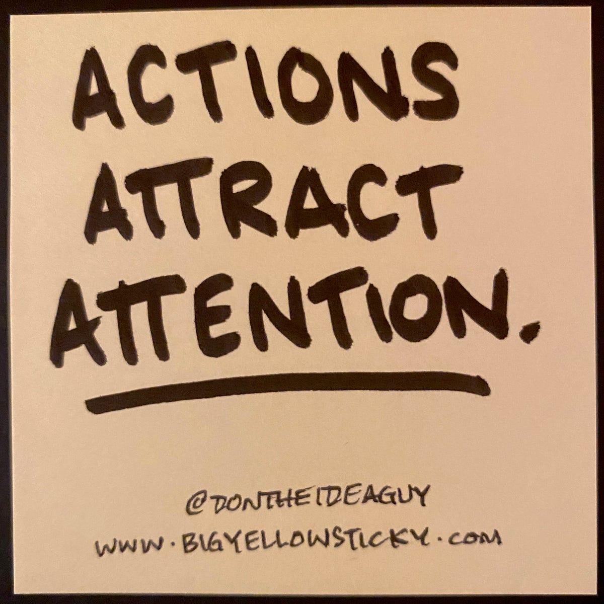 What Gets You Noticed 🟨 Big Yellow Sticky - Big Yellow Sticky - Medium
