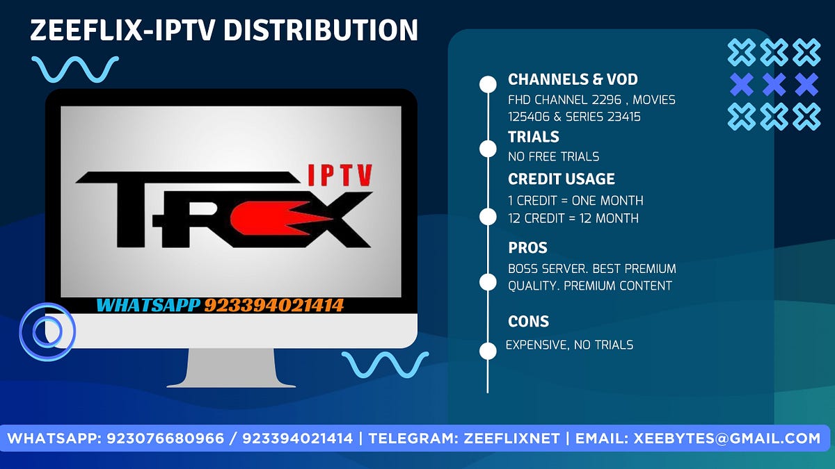 TREX IPTV RESELLER PANEL | TREX OTT PANEL | BEST IPTV PROVIDER | TOP IPTV PANEL | ZEEFLIX ...